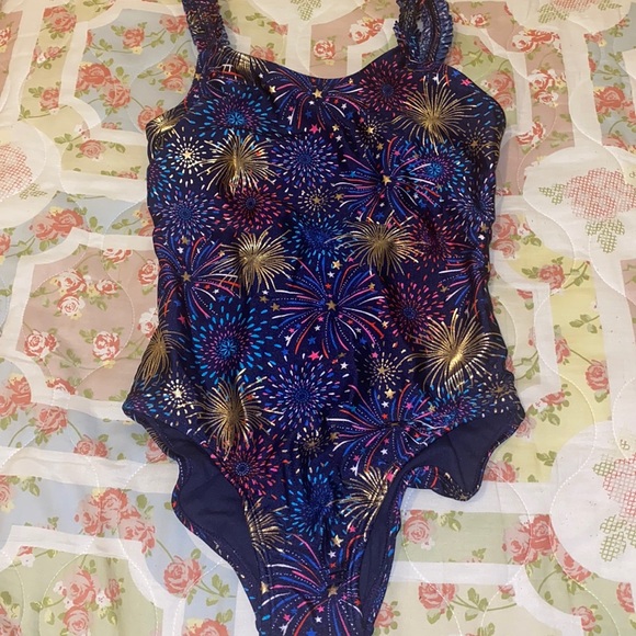 Swim | Nwt Girls Fireworks Metallic Bathing Suit Spf 5 | Poshmark